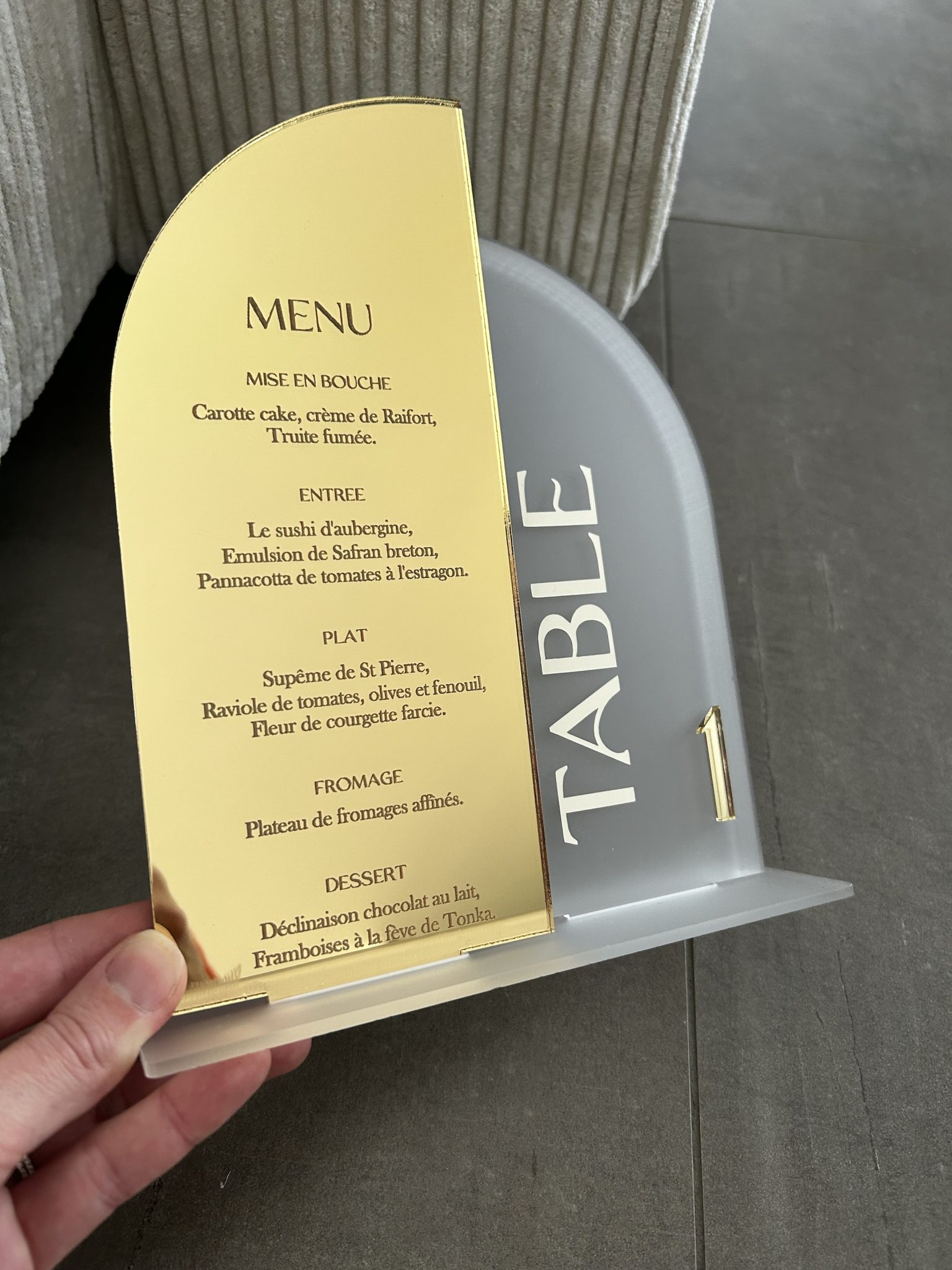 Ensemble numéro et menu – zepartybox